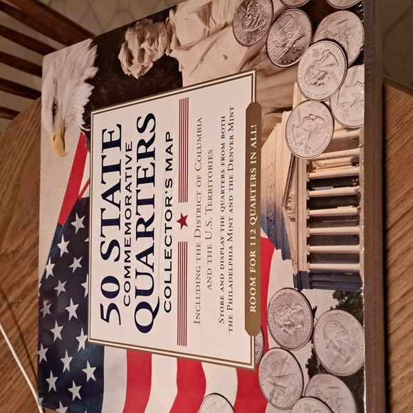 Other | 5 State Commemorative Quarters Collectors Map | Poshmark